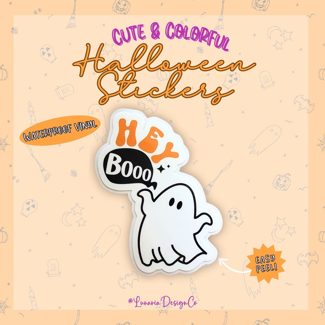 Hey Boo Sticker, Ghost Sticker, Ghoul, Spooky Season Sticker, Fall ...