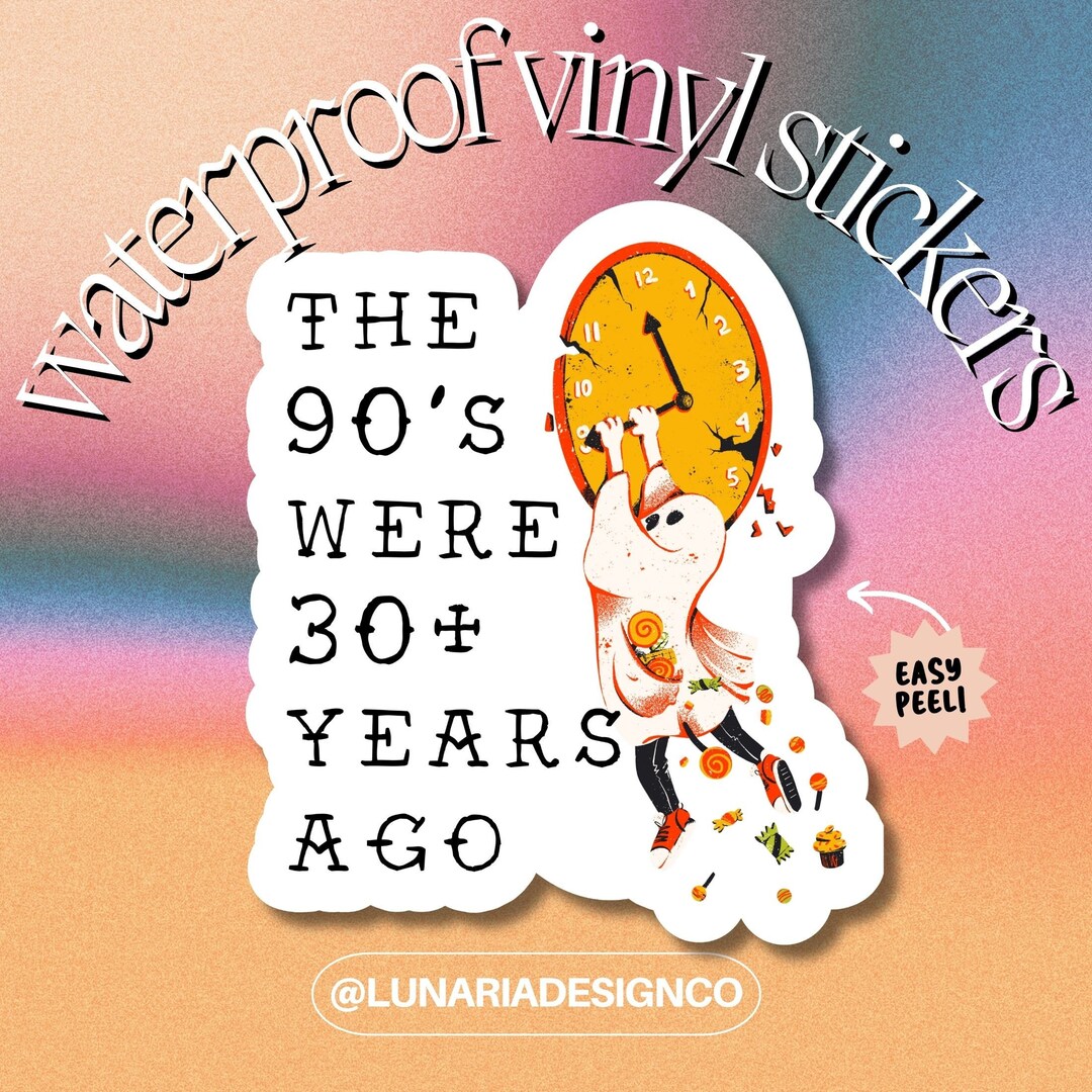 Scary Nostalgia Sticker, 90s Sticker, Halloween Decal, Funny Halloween ...