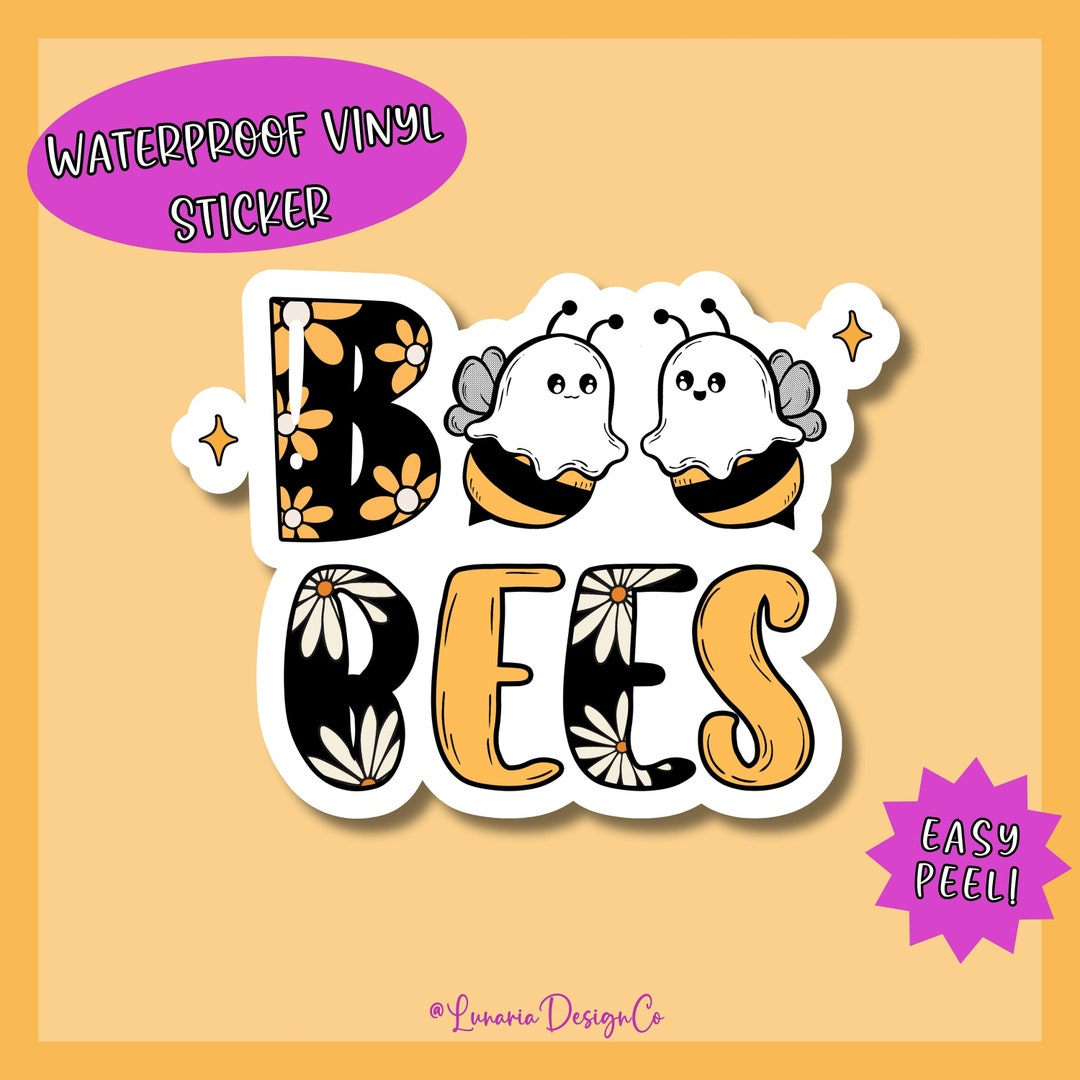 Boo Bees Sticker, Cute Bee Sticker, Cute Halloween Sticker, Fall ...