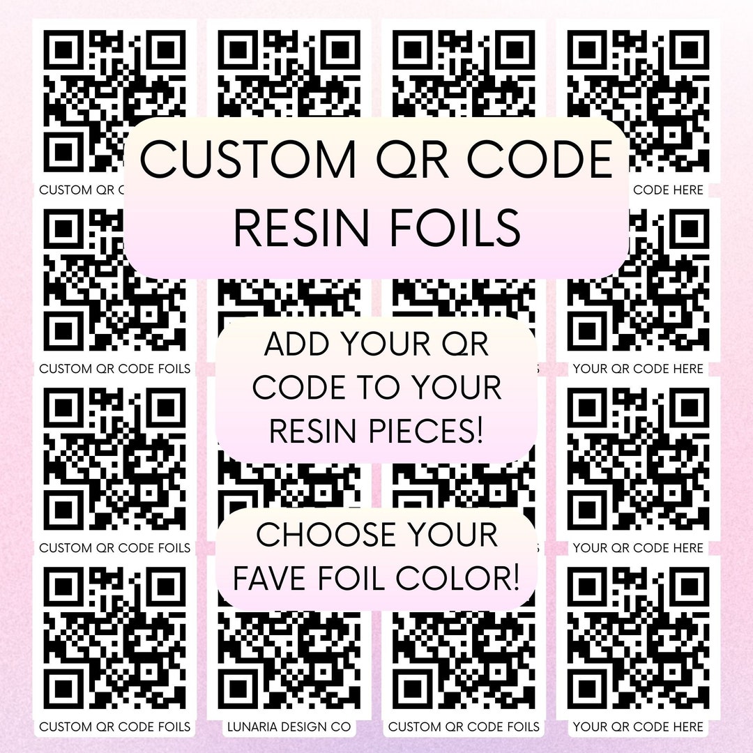 Resin Foil Custom QR Code Foil, Custom Business Foil, Name Stamp Foil ...