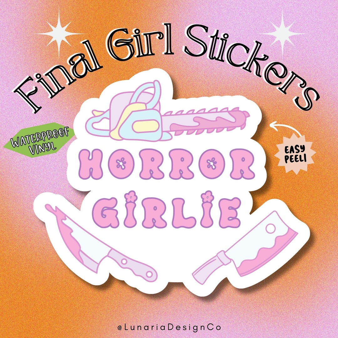 Horror Girlie Sticker, Horror Movie Stickers, Scary Movie Stickers ...