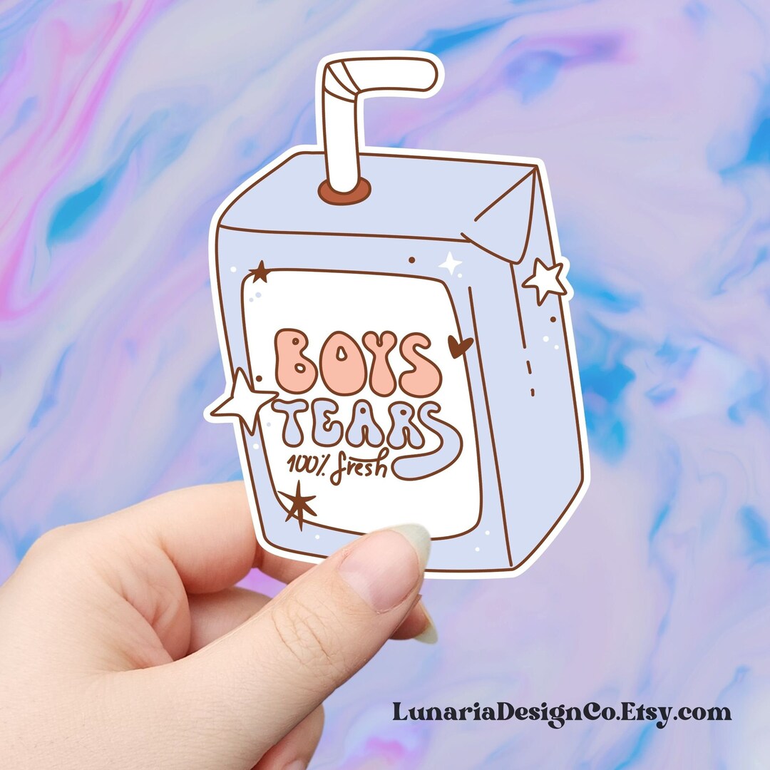 Boy Tears Sticker, Juice Box Sticker, Funny Stickers, Feminist Stickers ...