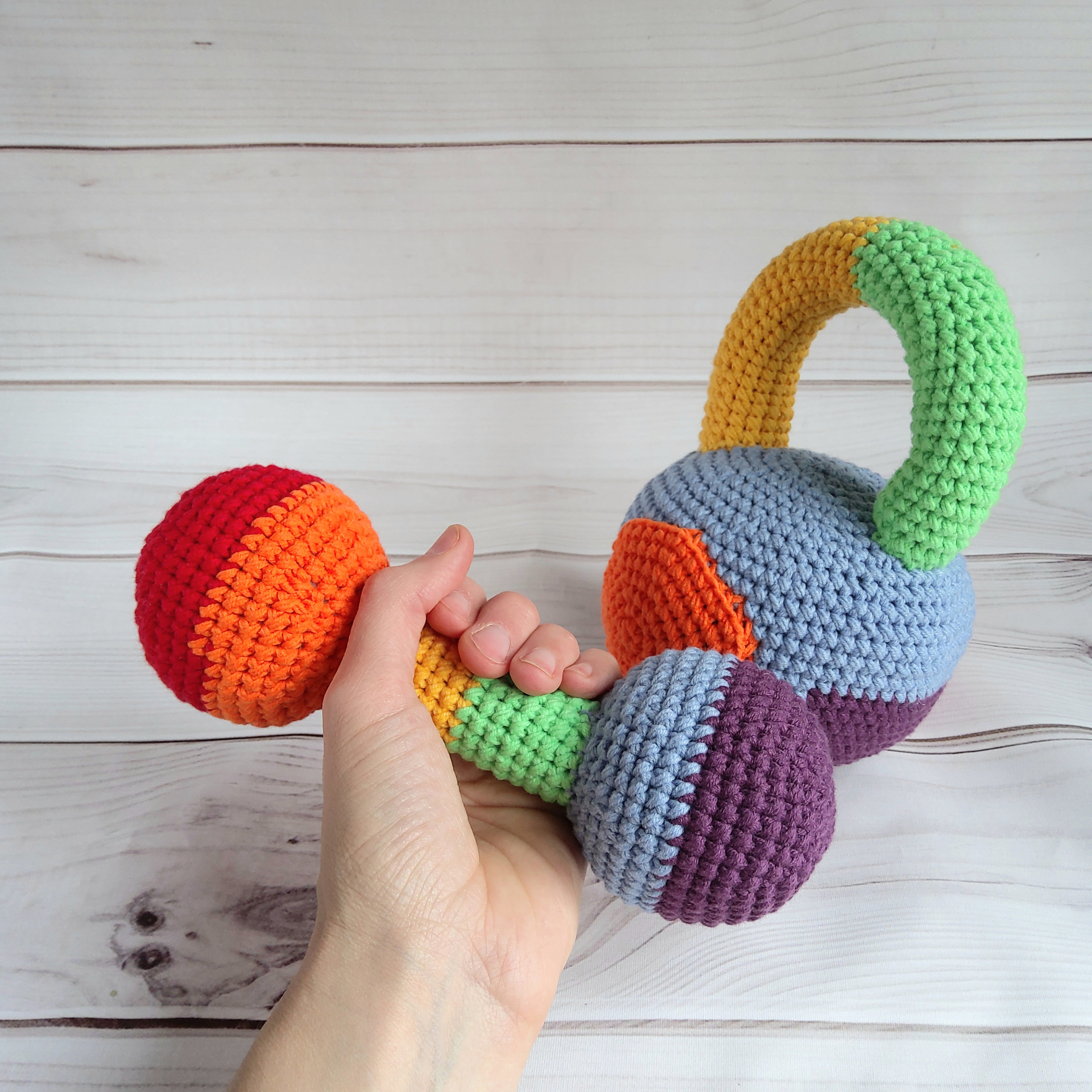 Baby Dumbells & Kettlebell, Baby Activity Toy, Montessori Set for ...