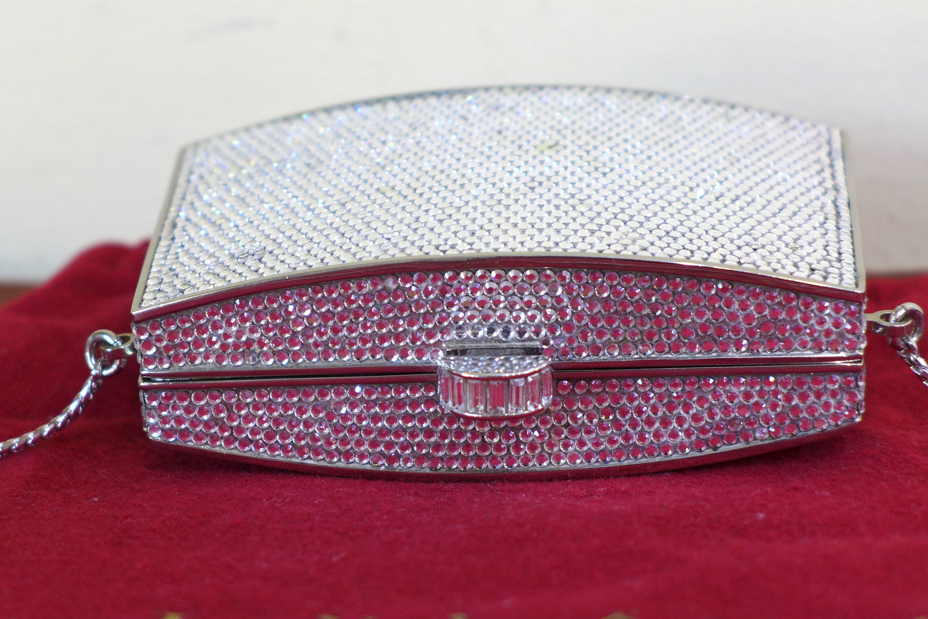 Judith Leiber Crystal Embellished Top Push Button Clasp - Etsy