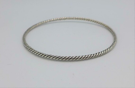 DAVID YURMAN 925 Sterling Silver Cable Bangle Bracelet Etsy