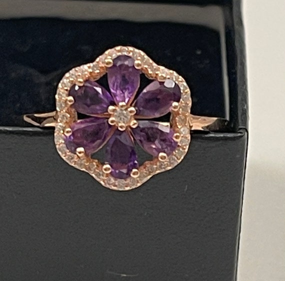 SALE! Brand New Stunning Purple Amethyst & Cubic Zir… - Gem