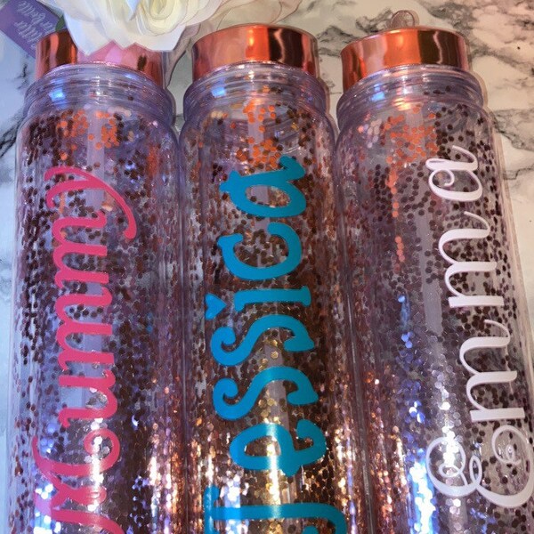 Glitter Water Bottle - Etsy