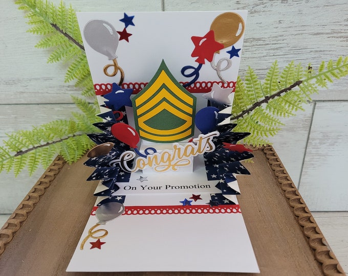 Army Enlisted Rank Congratulations on Promotion Card - Military Custom ...