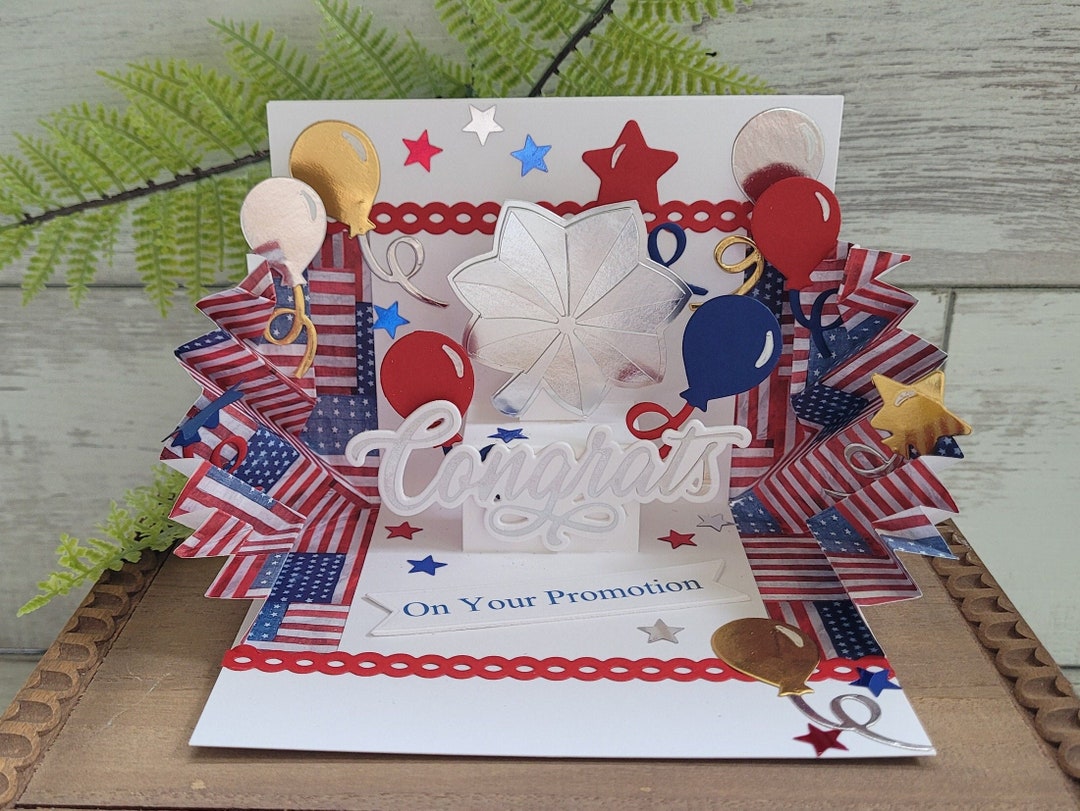 Army Officer Rank Congratulations on Promotion Card Military Custom ...