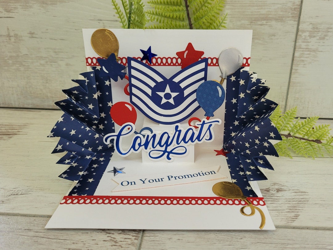 Air Force Enlisted Rank Congratulations on Promotion Card - Etsy