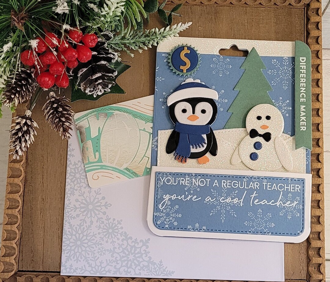 Christmas Teacher Gift Card Holders Holiday Teacher Gift - Etsy