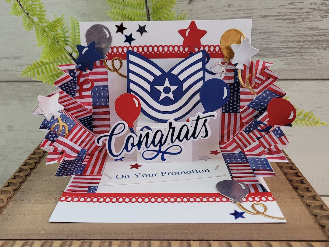 Air Force Enlisted Rank Congratulations on Promotion Card Military ...