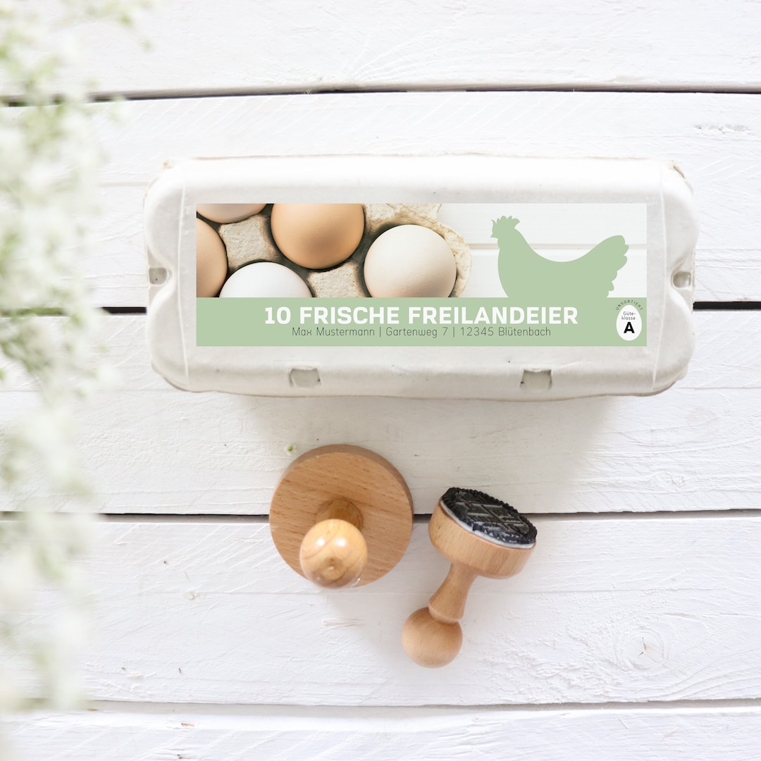 Gisela Label for Egg Cartons | Label, Sticker, Egg Carton, Egg Cartons ...