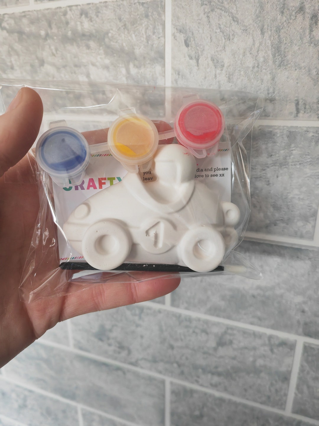 Paint Your Own Large Race Car Party Bag Favours, Painting, Magnet, Art ...