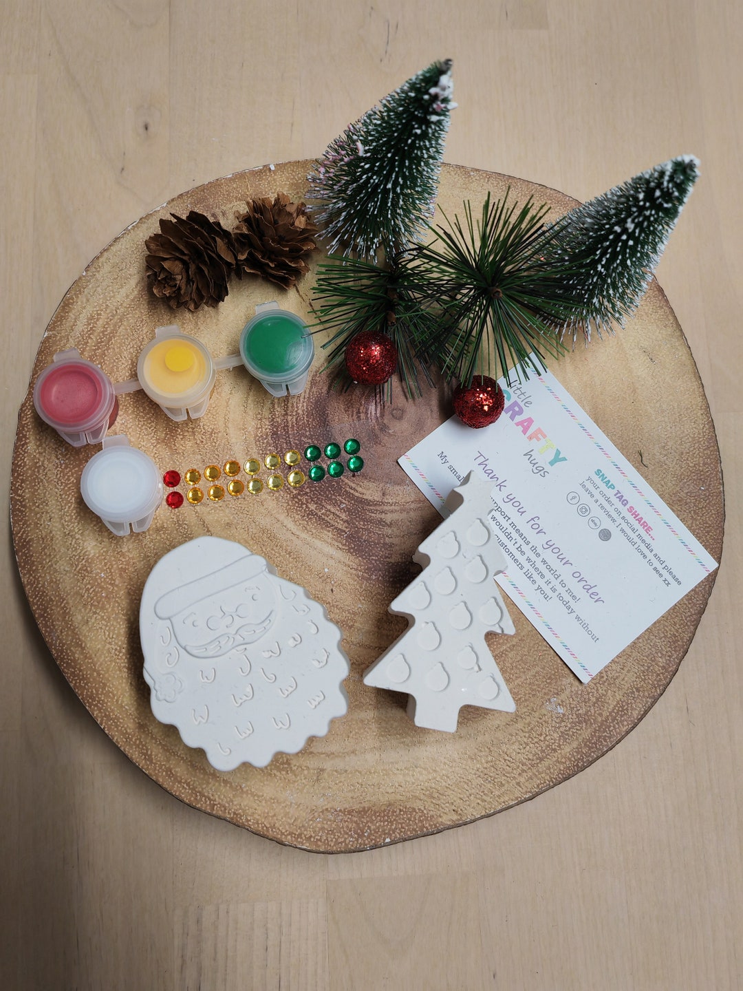 Paint Your Own Christmas Tree & Santa Gem Set Christmas - Etsy