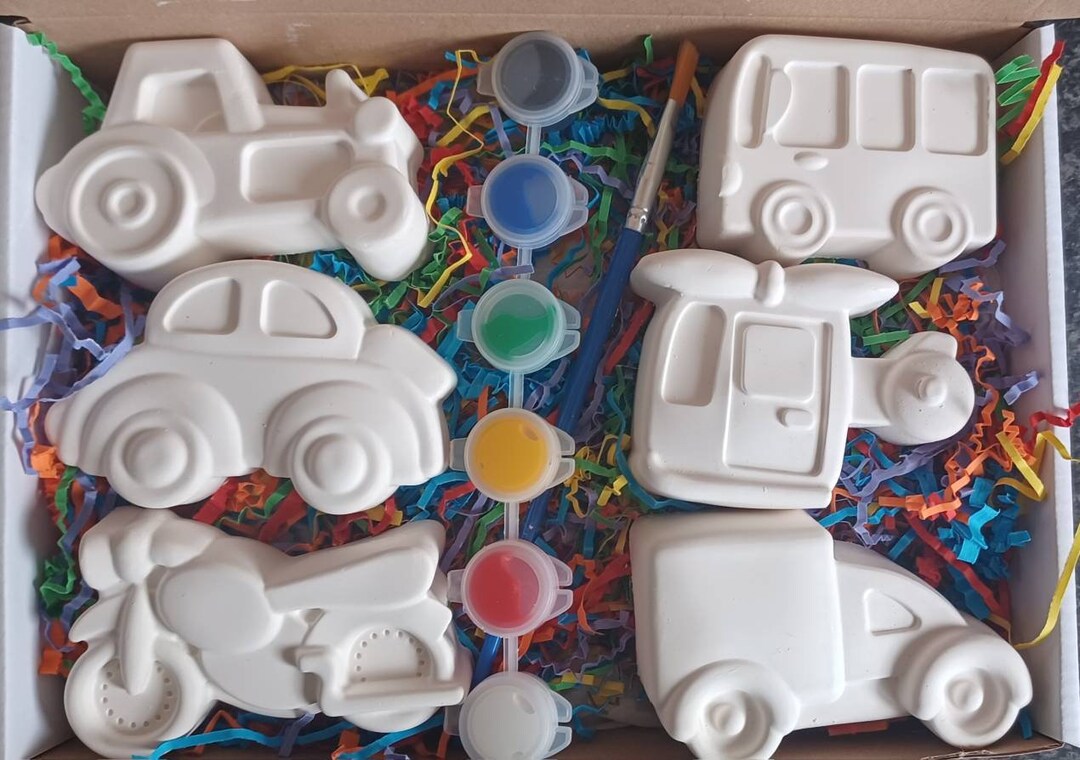 Paint Your Own Transport Set, Painting, Kids Crafts, Art and Crafts ...