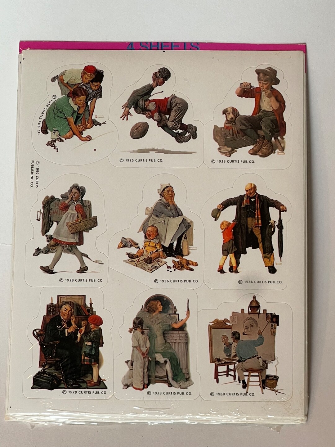 Hallmark 4 Sheets of Norman Rockwell Stickers - Etsy
