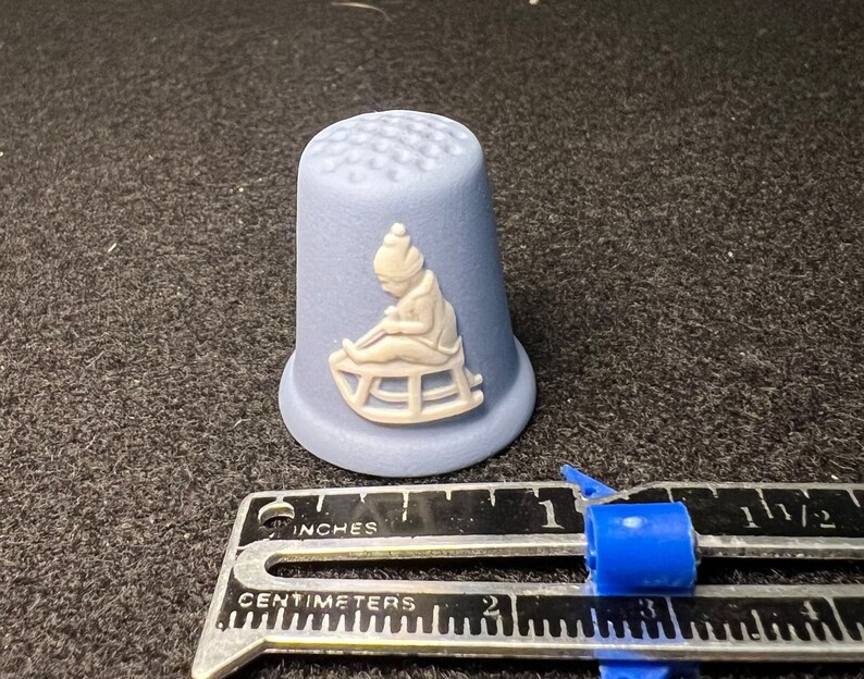 Wedgwood 1985 Jasperware Christmas Thimble Child on Sled - Etsy