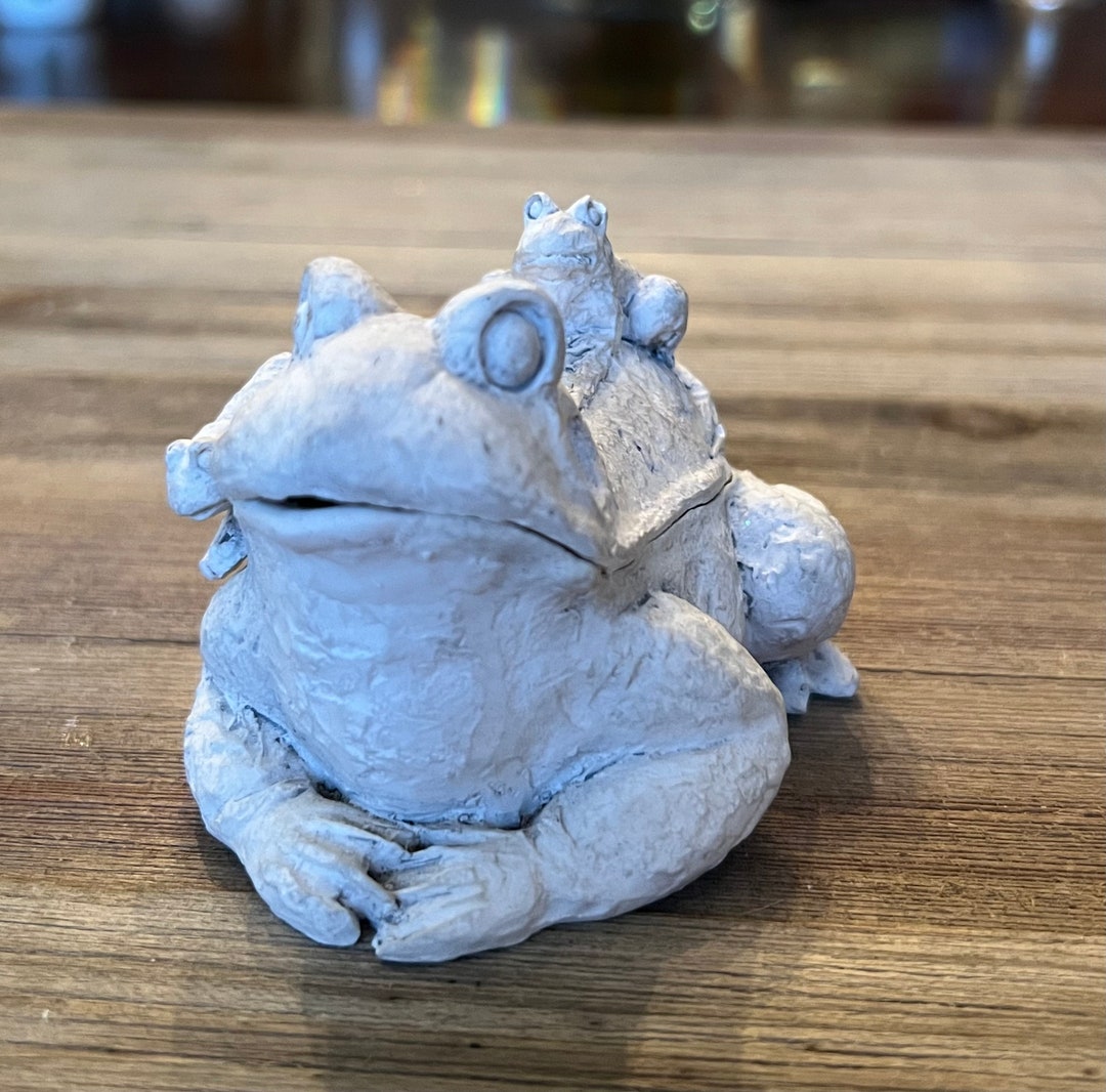 Hen-feathers Resin Mama Frog & Ll Frogs Trinket Box - Etsy