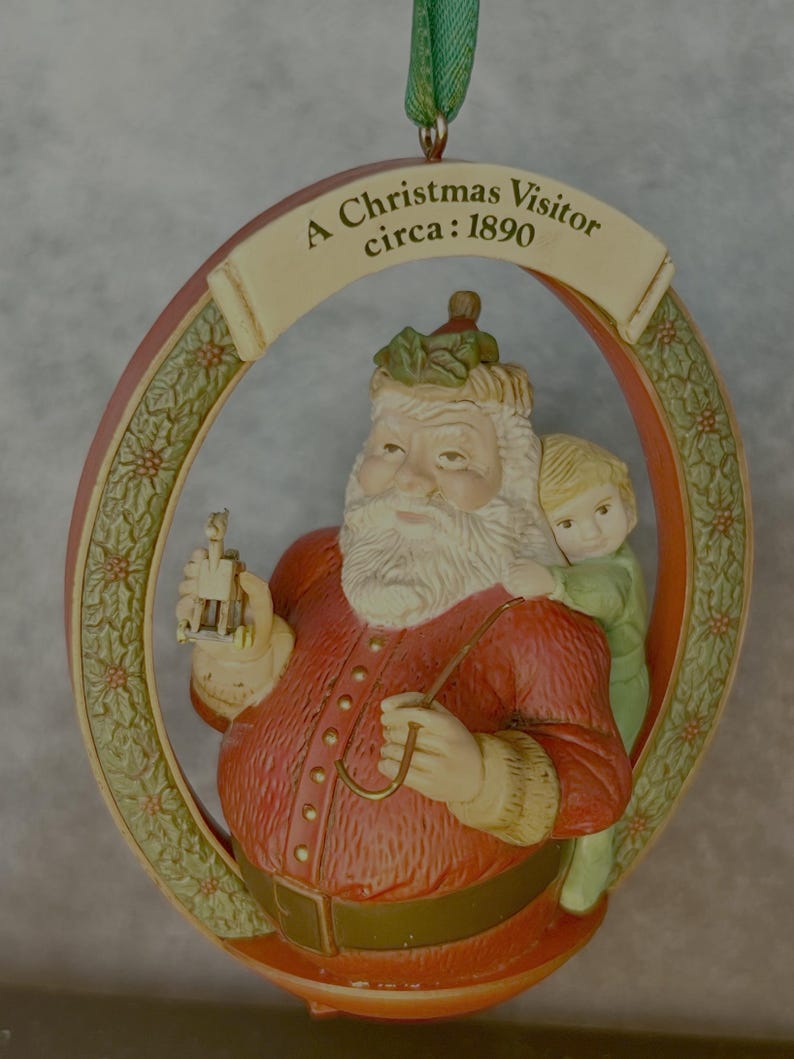 A Christmas Visitor Circa: 1890 Santa Ornament by M. Gilmore 1991 - Etsy