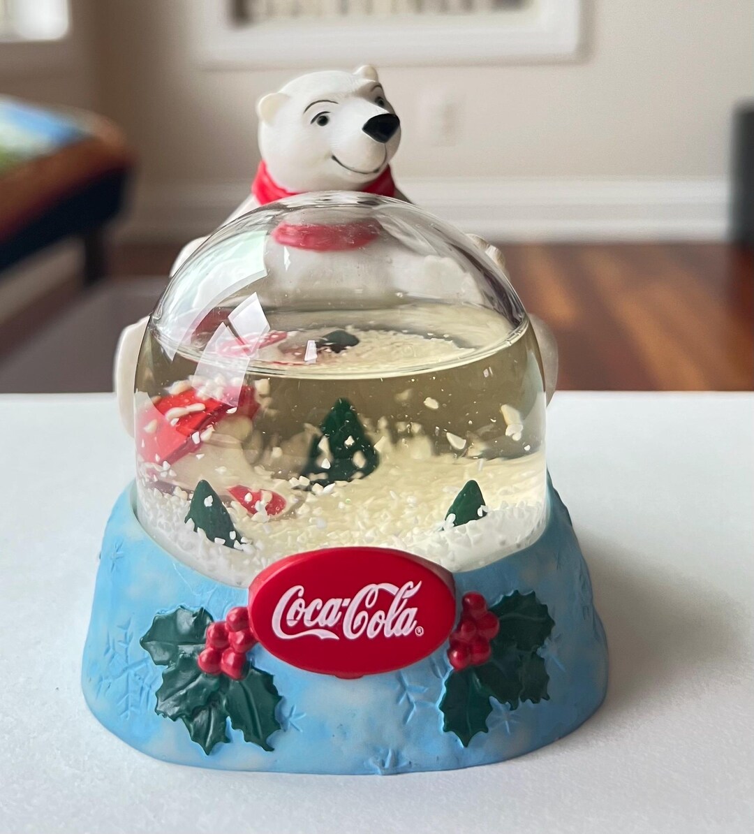 Coca Cola Hardees Polar Bear and Cub Snow Globe 2003 - Etsy