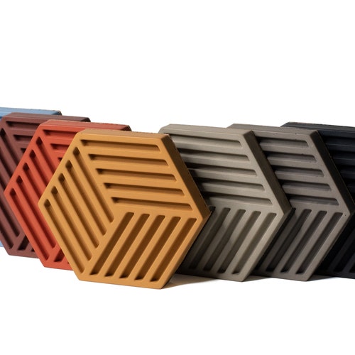 Atomic Black Cat and Starburst Cork Back Coaster Mid Century - Etsy