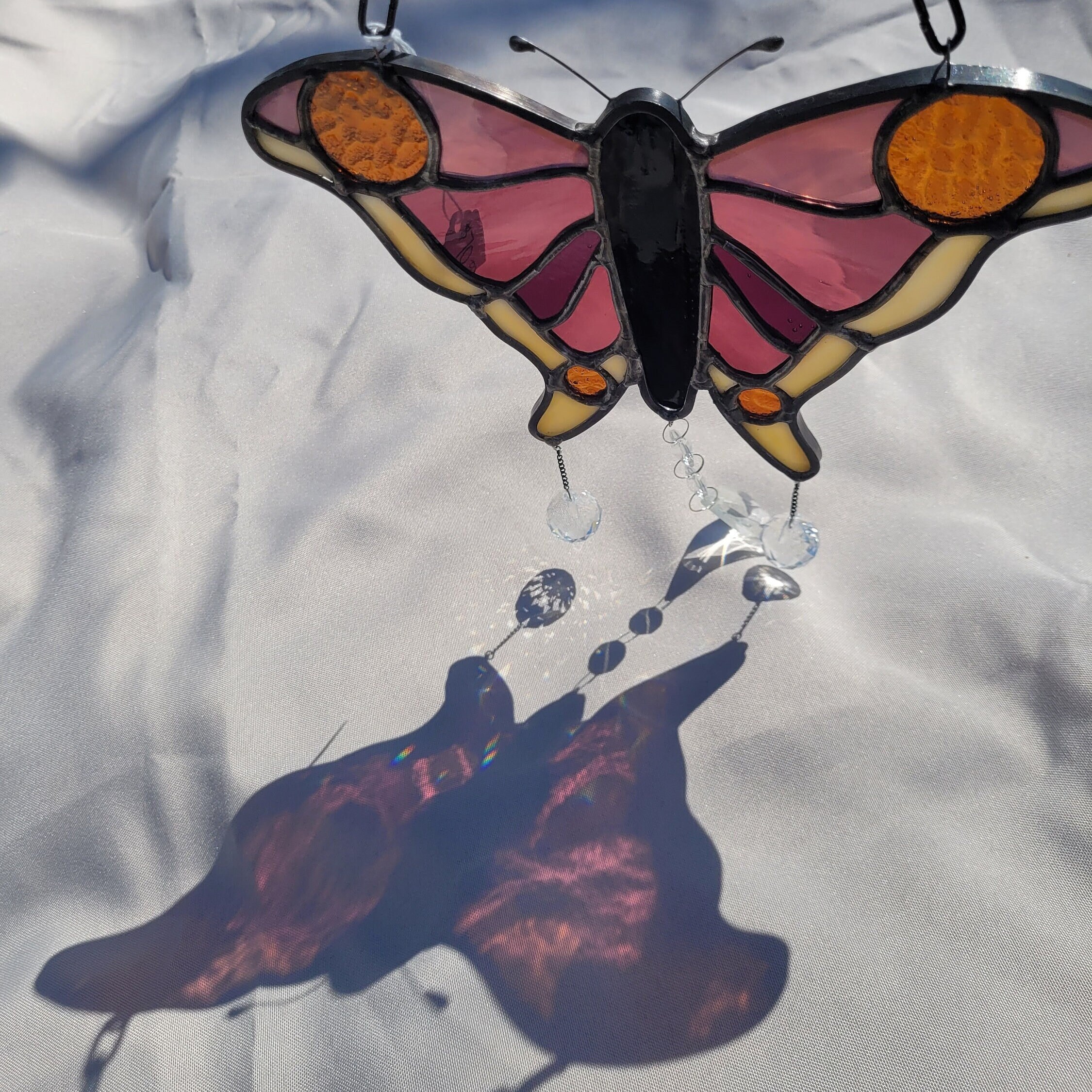 Butterfly Suncatcher, Moth Stained Glass, Entomology, Bug Gift, Bug ...