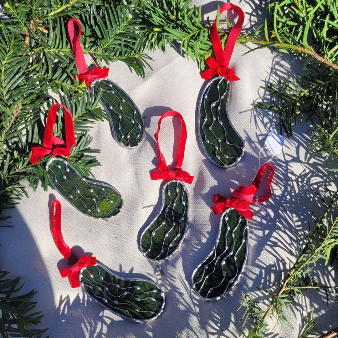 Pickle Ornament, Stained Glass Pickle, Pickle Girl, German Pickle ...