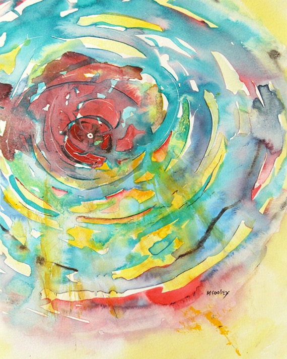 Puddle 8x10 Watercolor Watercolor Painting Fine Art | Etsy