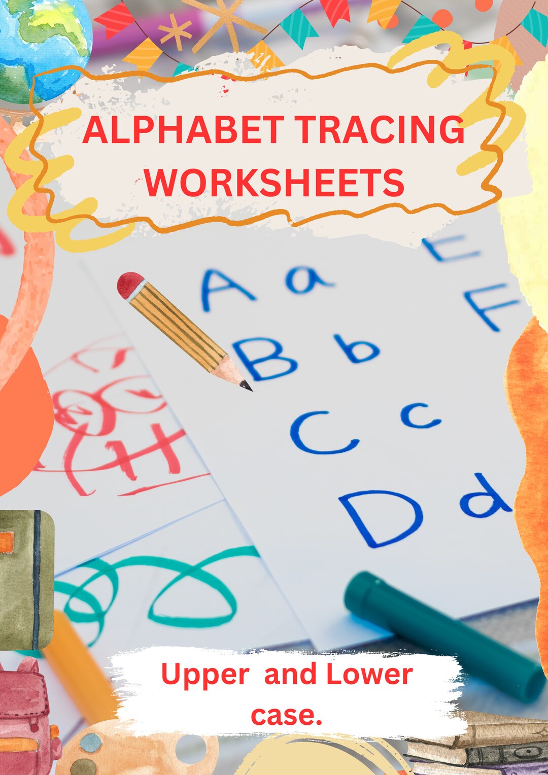 Alphabet Tracing, Printable Alphabet Letter Tracing Worksheets, A to Z ...
