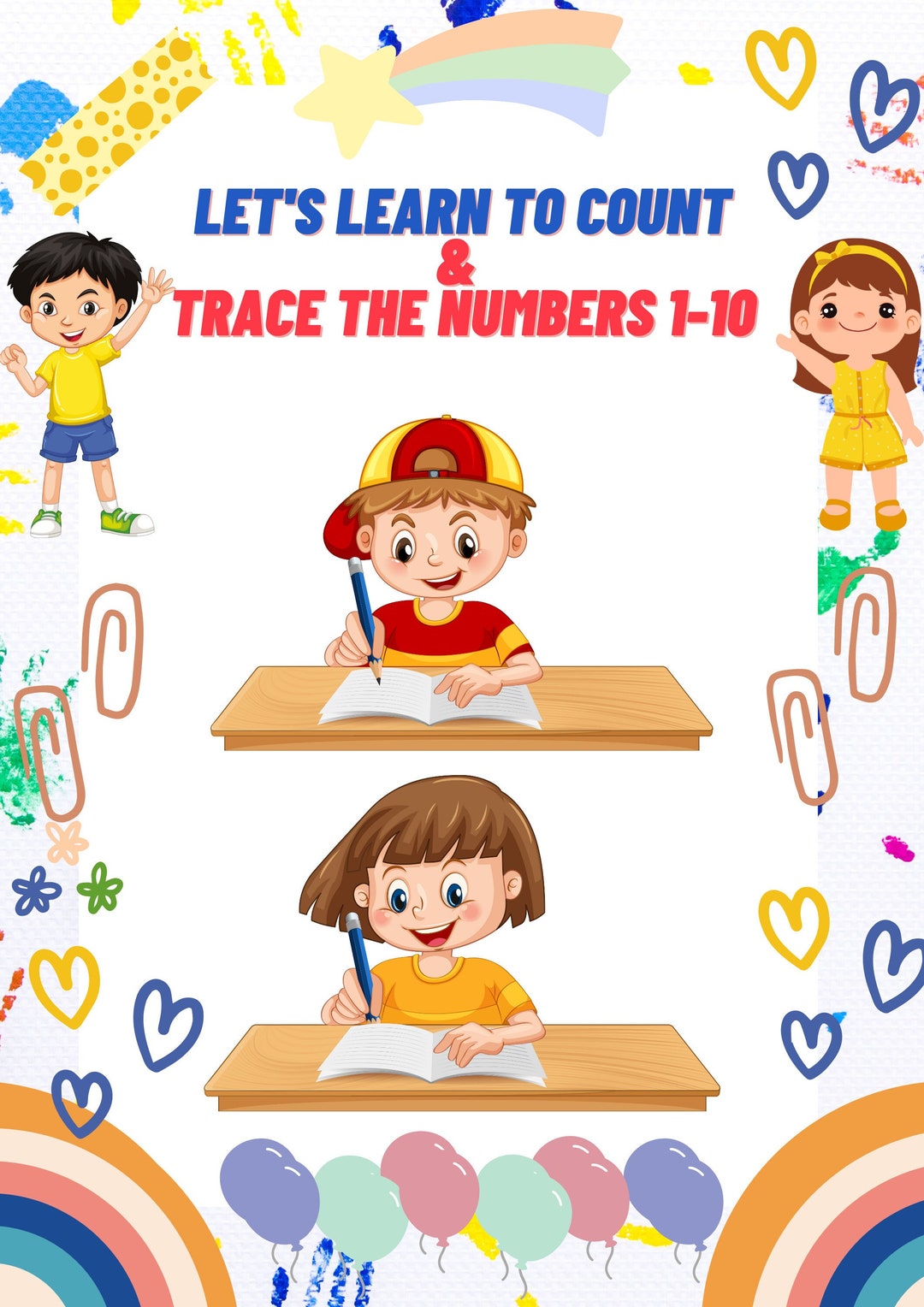Count Numbers, Printable Kindergarten Activities, Trace Number ...
