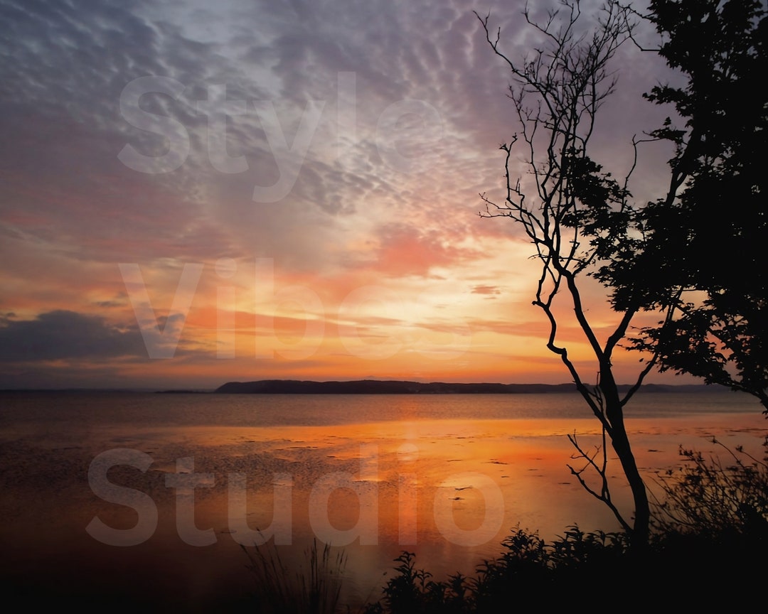 Sunset of Lake Ogawara Misawa Japan Sunset Digital - Etsy