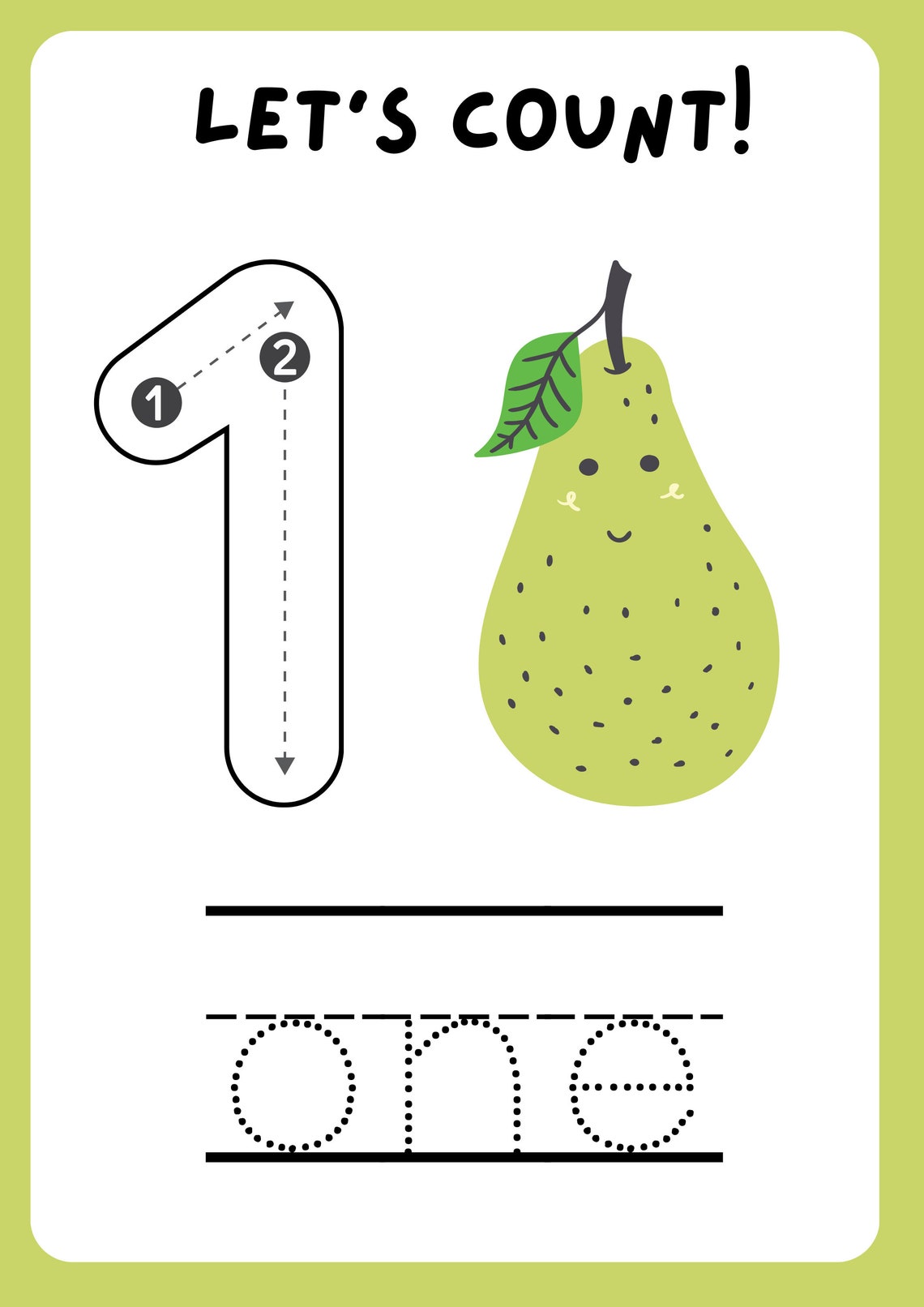 Count Numbers, Printable Kindergarten Activities, Trace Number ...