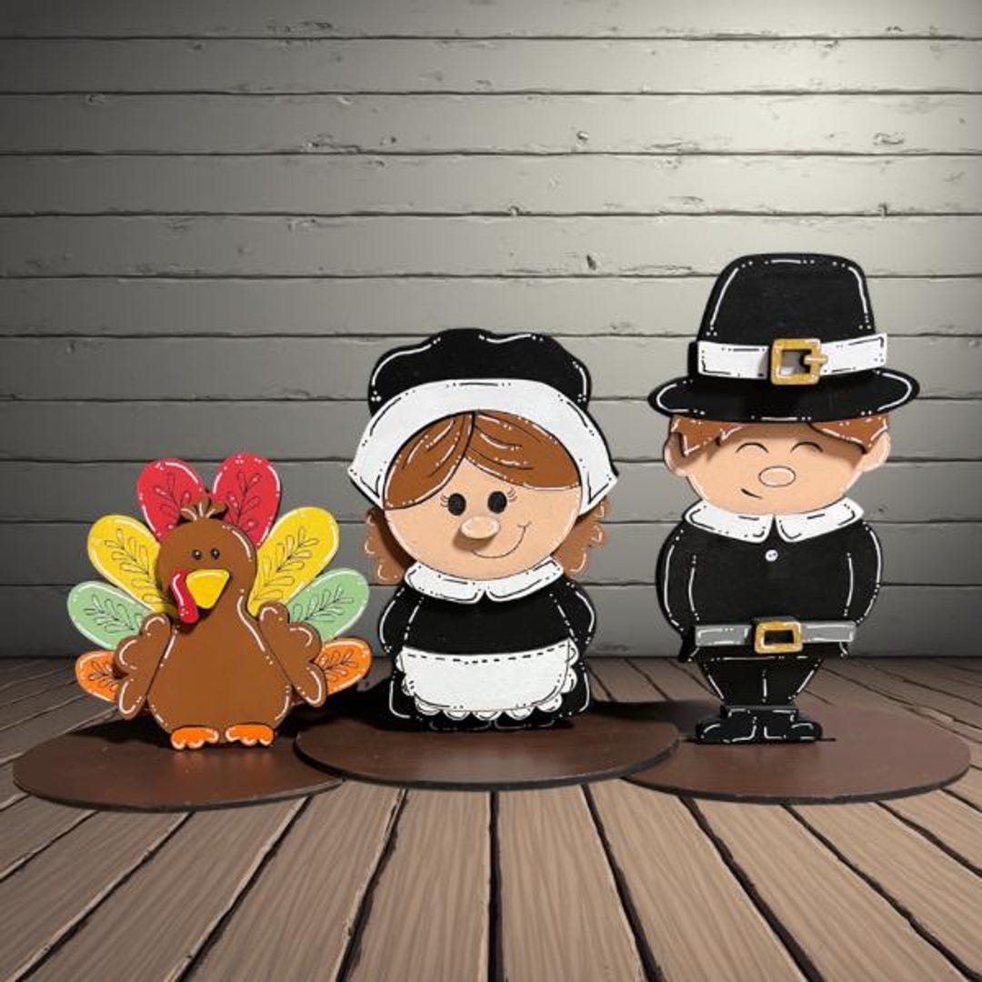 Thanksgiving Pilgrims & Turkey - Etsy