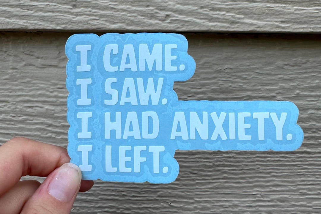 Anxiety Sticker Funny Decals - Etsy