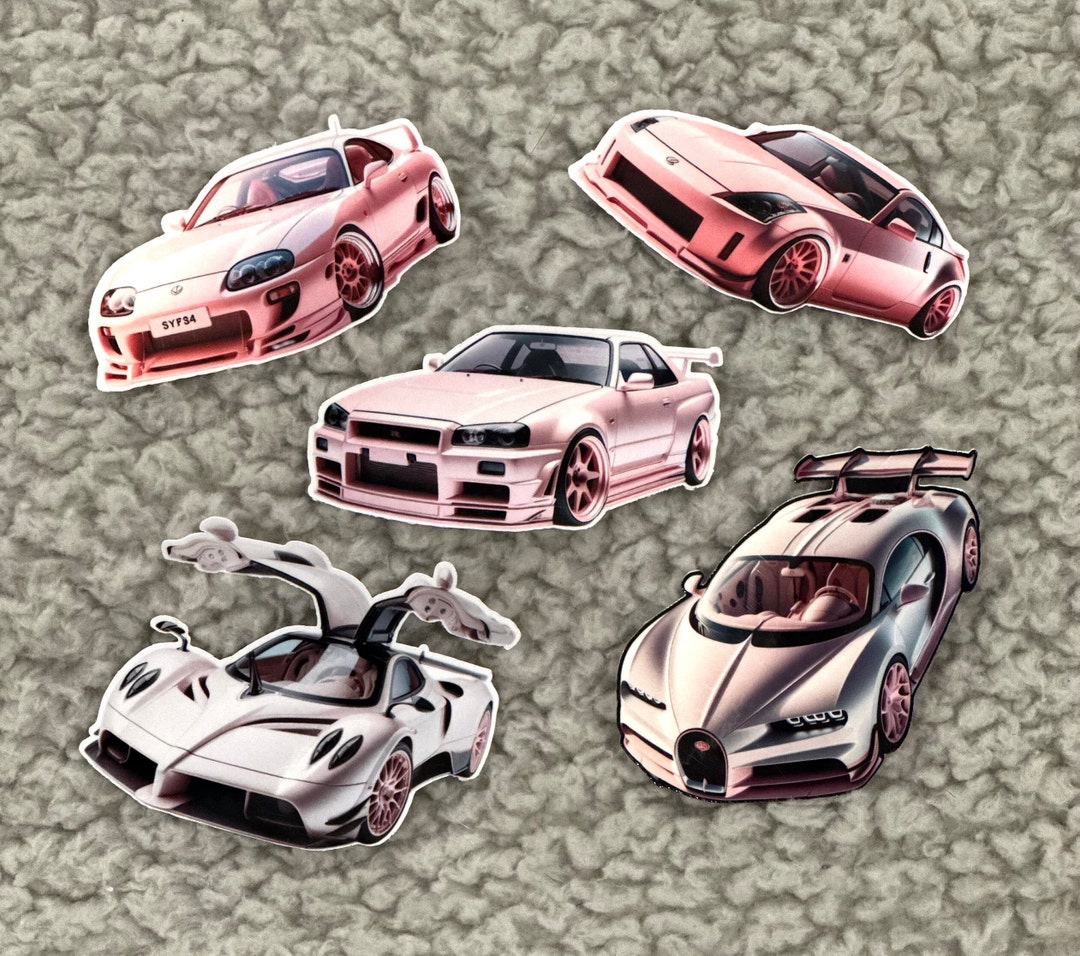 Pink Car Sticker Pack - Etsy