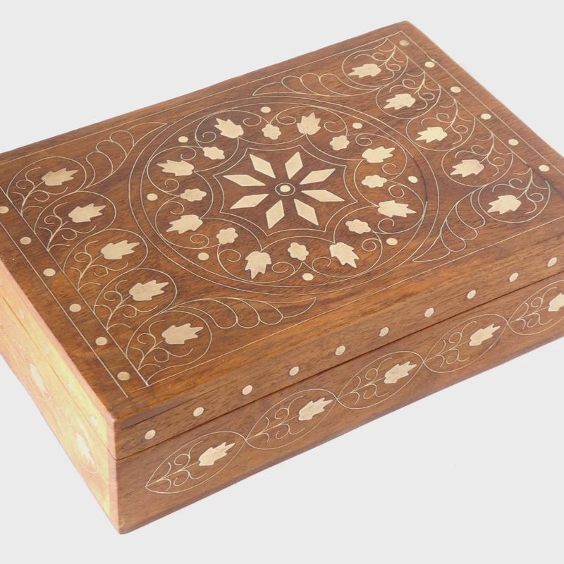 Indian Brass Inlay Box - Etsy UK