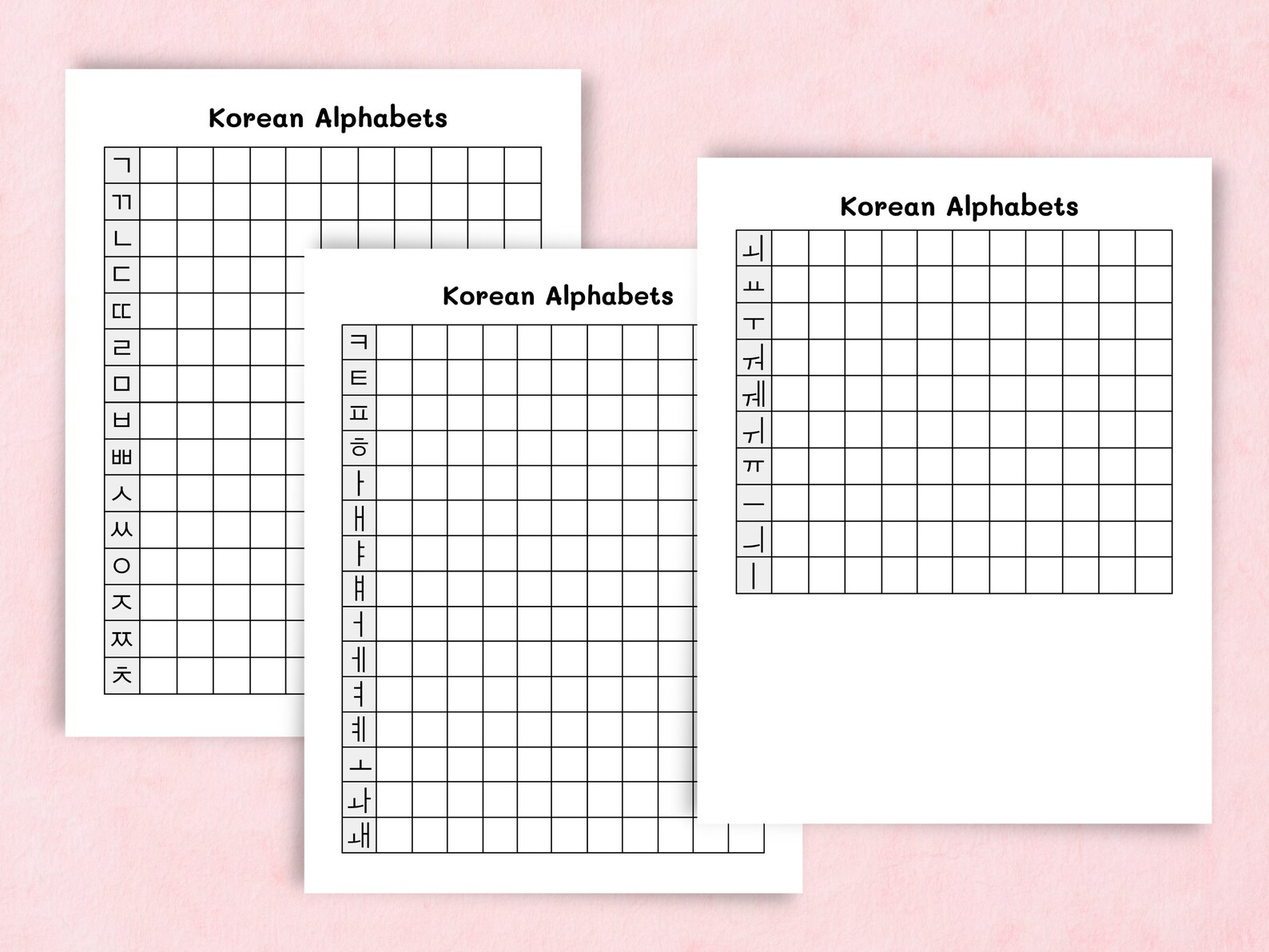 5 in 1 Korean Consonants, Vowels, Numbers, Words and Word Scramble for ...