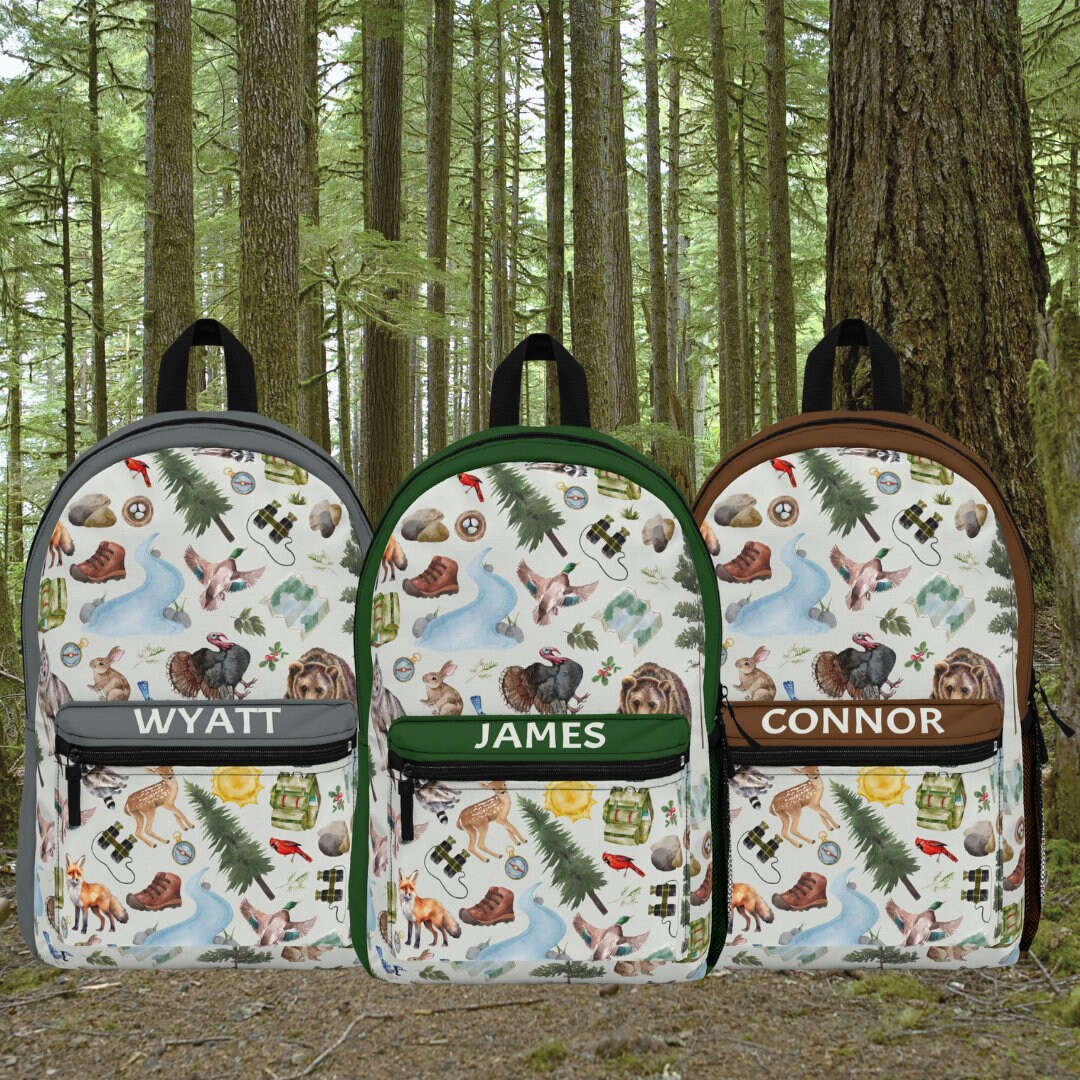 Personalized Discover Wildlife Backpack, Outdoor Adventure Hiking ...