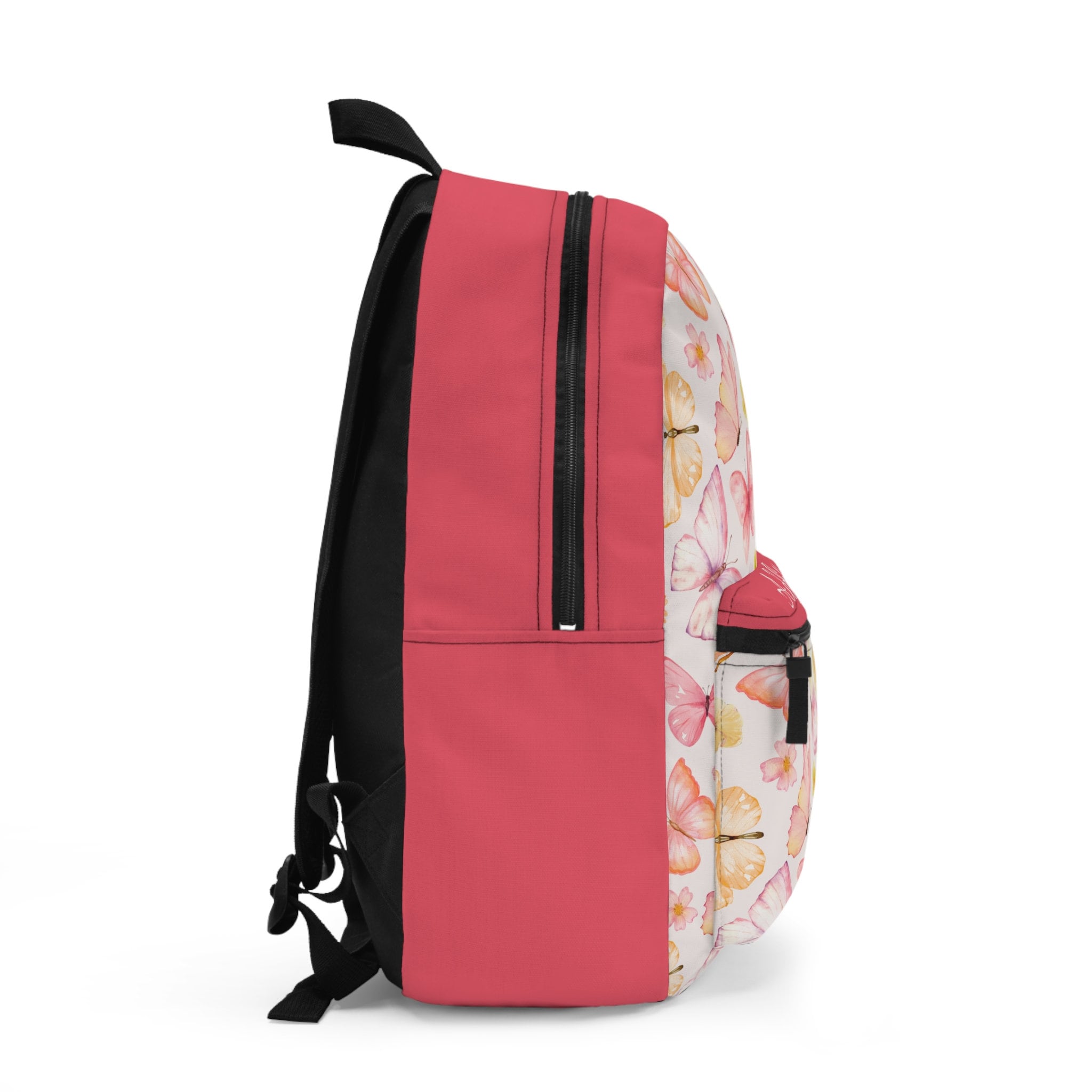 Personalized Butterflies & Flowers Backpack - Floral School Bag, Nature ...