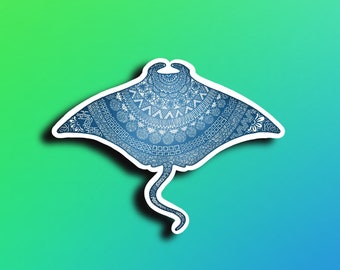 Manta Ray Zentangle Decal - Etsy