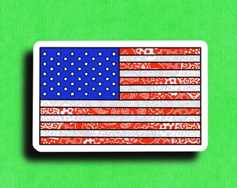 Patriotic American Flag Sticker 6-pieces - Etsy