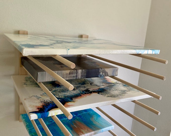 Large Wall Mounted Canvas Drying Rack | Painting | Acrylic | Resin ...