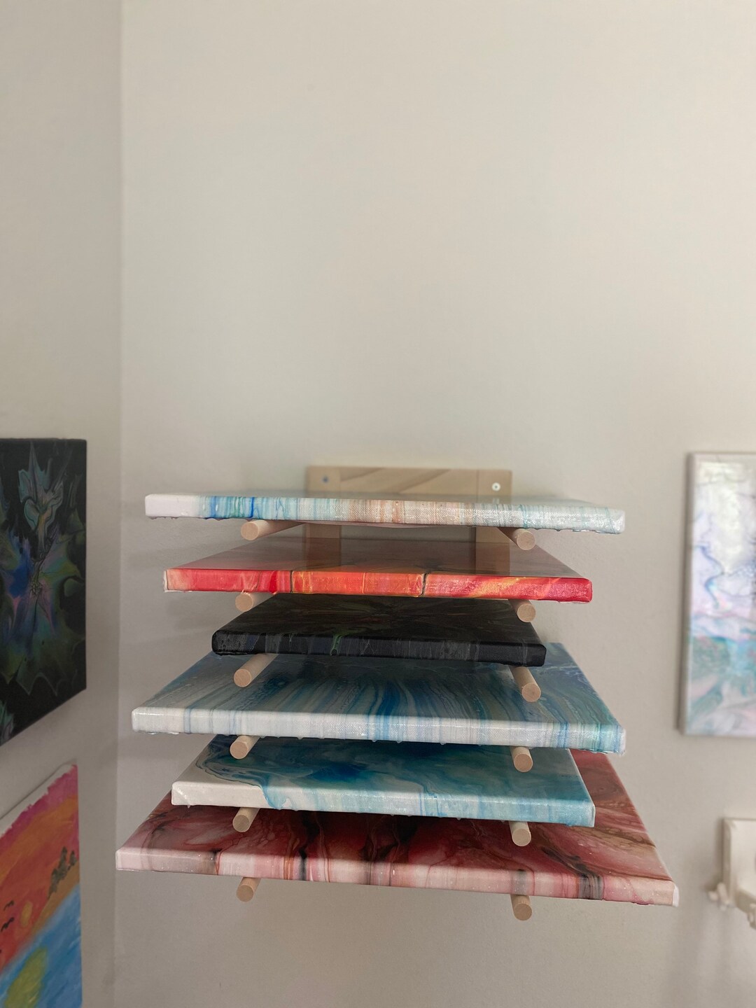 Wall Mounted Painting Canvas Drying Rack Acrylic Resin - Etsy