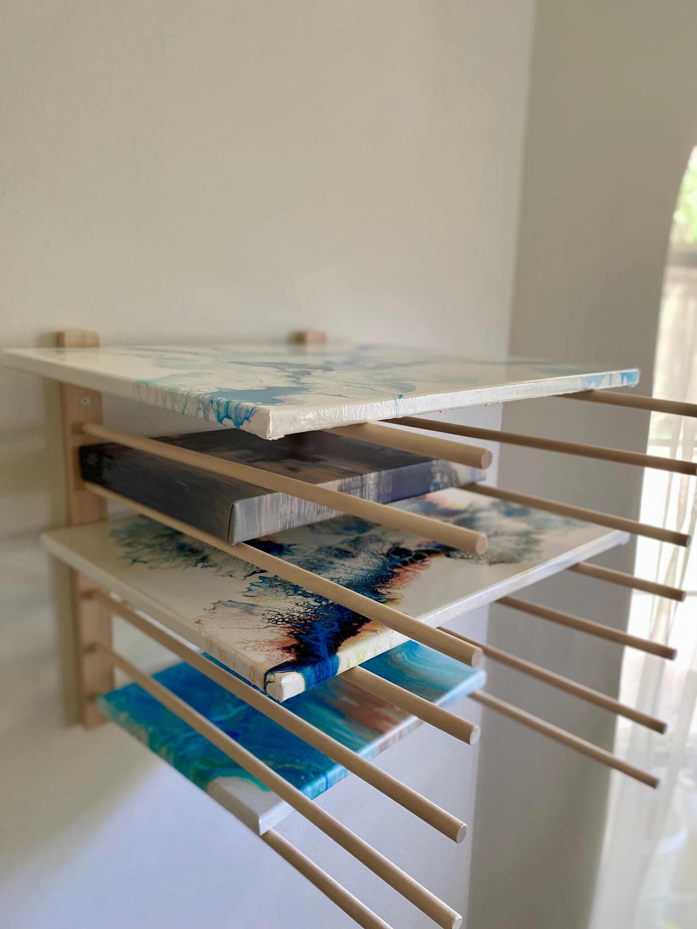 Large Wall Mounted Canvas Drying Rack Painting Acrylic - Etsy