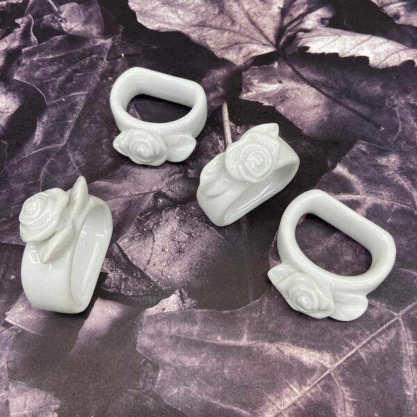 Rose Napkin Rings - Etsy