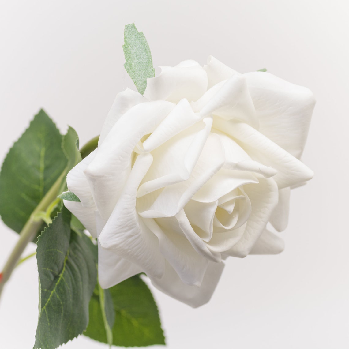 Authentic Touch of White Artificial Roses Wedding Bouquet - Etsy