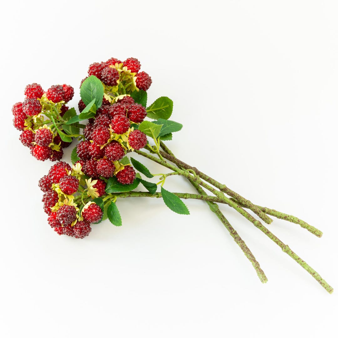 Red Artificial Raspberry Bunches Stunning Decorative Berries for ...