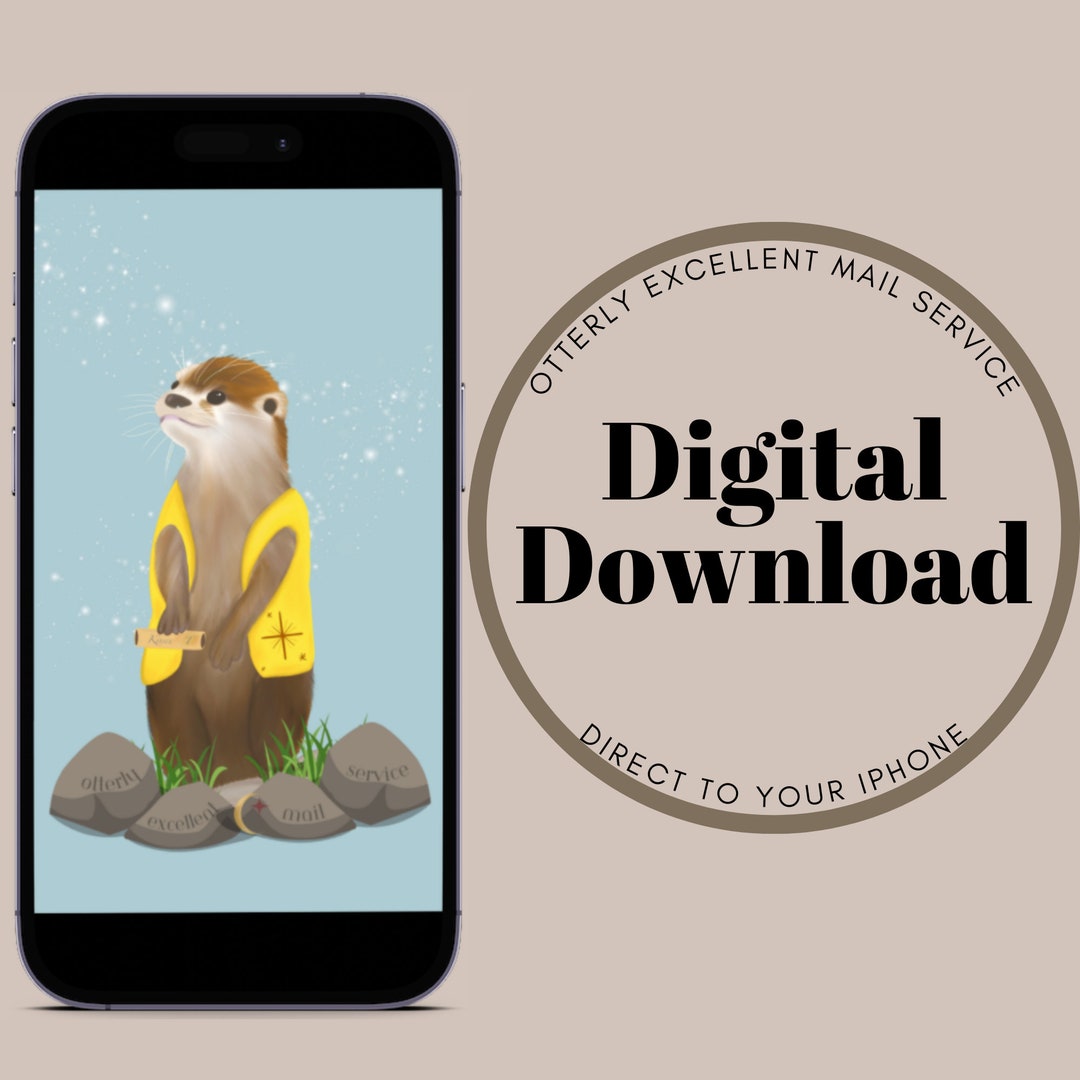 Mail Otter iPhone Wallpaper- Crescent City Digital Item - Bookish ...