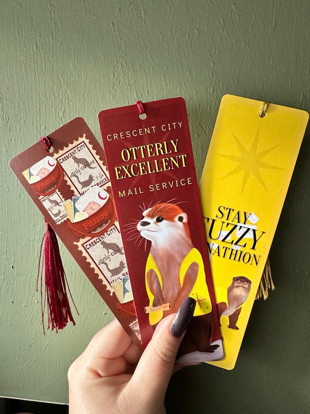 Three Pack Messenger Otter Bookmark Bookish Bookmark HOSAB Crescent ...